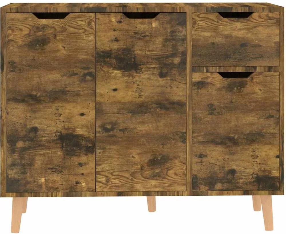 Příborník kouřový dub 90 x 30 x 72 cm kompozitní dřevo 326821