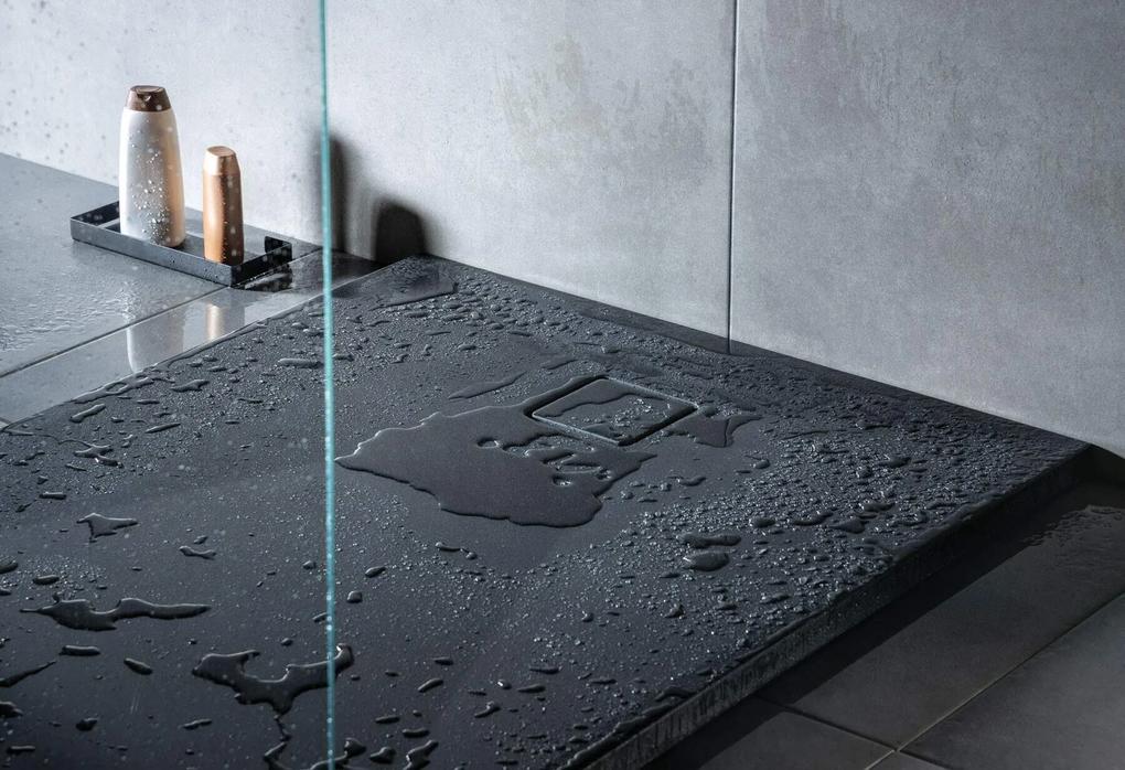 Deante Obdélníková sprchová vanička Correo 100x80 cm, granit, černá - KQR N46B