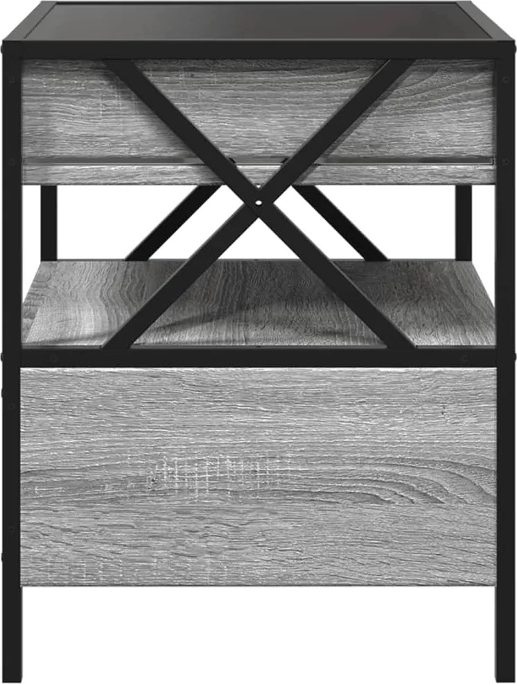 Noční stolek s Infinity LED šedý sonoma 40 x 40 x 51 cm 3284104