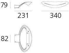 Artemide Mesmeri LED, designová nástěnná lampa, 28W LED 3000K stmívatelná, bílá, šířka: 34cm