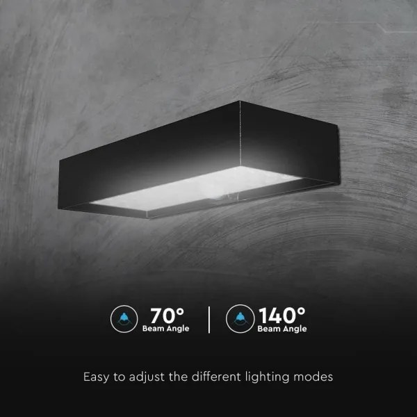 LED Solární nástěnné svítidlo se senzorem LED/6W/3,7V IP65 4000K 3000 mAh černá