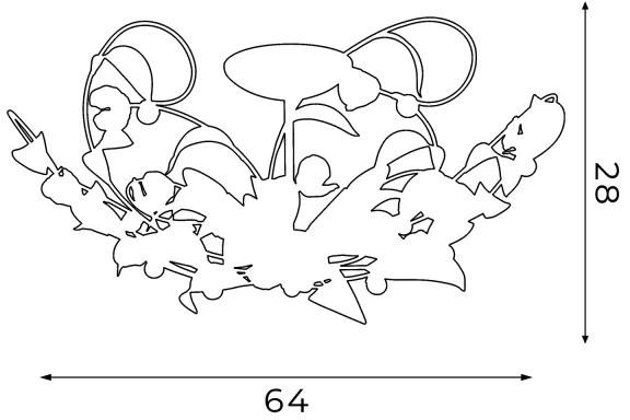 Přisazený lustr ROSE 3xE14/60W/230V
