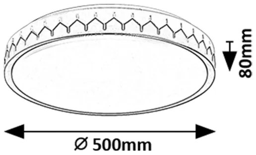 Rabalux 71304 - LED Stm. stropní svítidlo MALIN LED/48W/230V 3000-6500K + DO