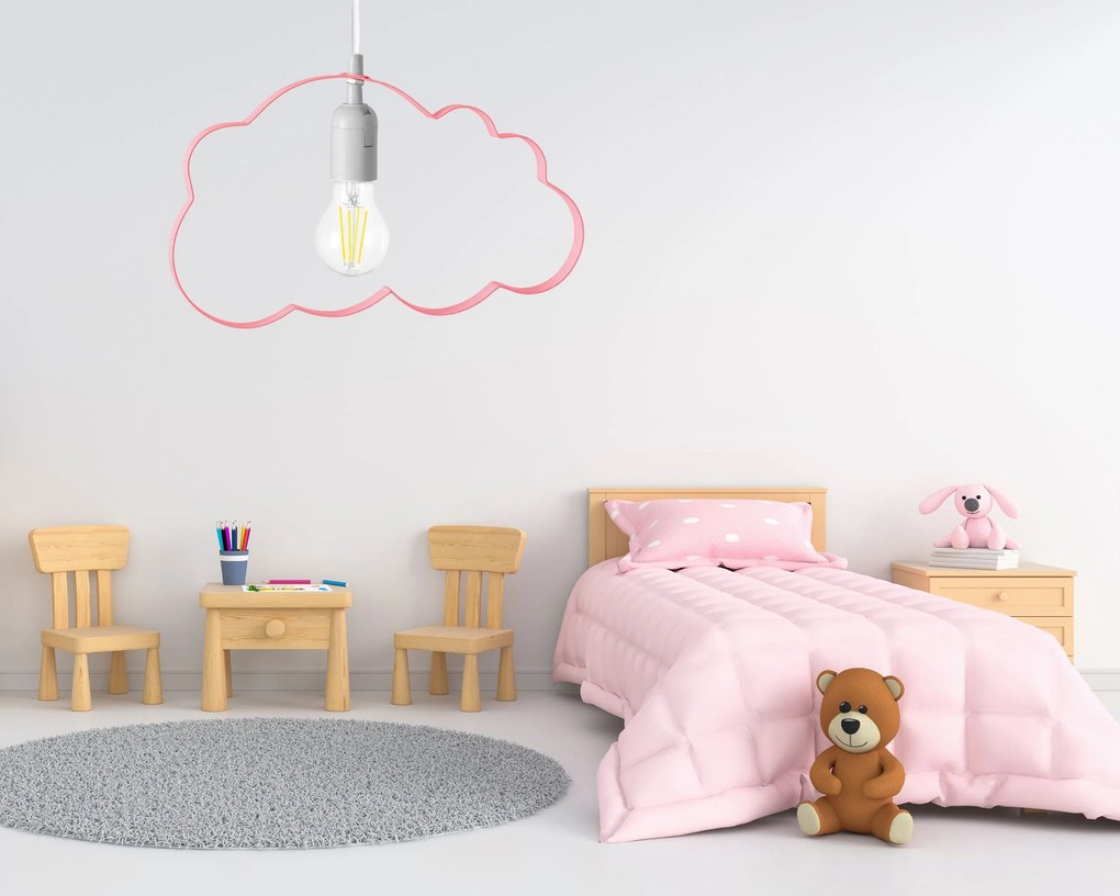 Toolight Rea, ZÁVĚSNÁ CLOUDOVÁ SVĚTLA JASNÁ RŮŽOVÁ, OSW-00451