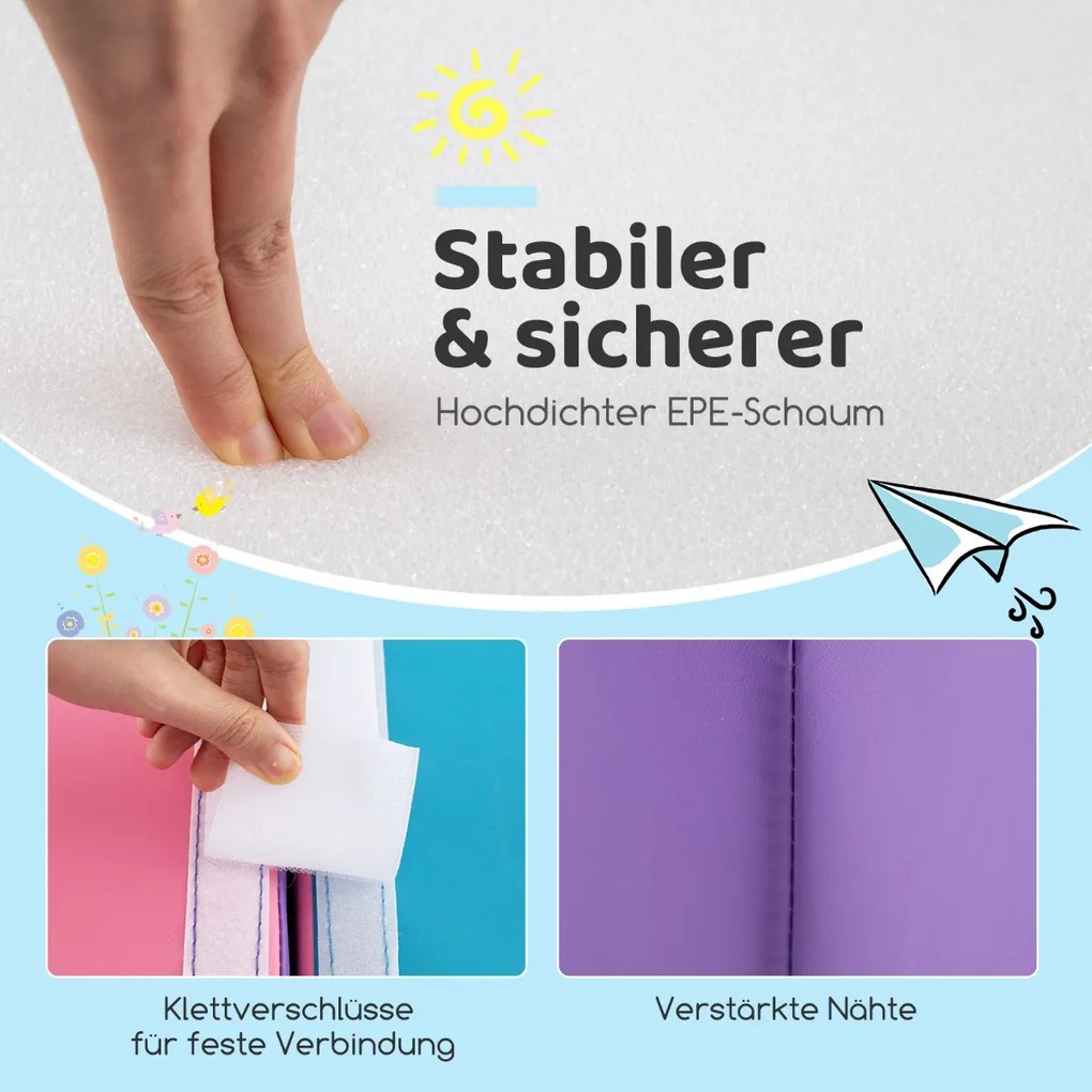 Costway 6 ks. Schaumstoffbausteine Softbausteine mit Tunne Treppe a Rampe