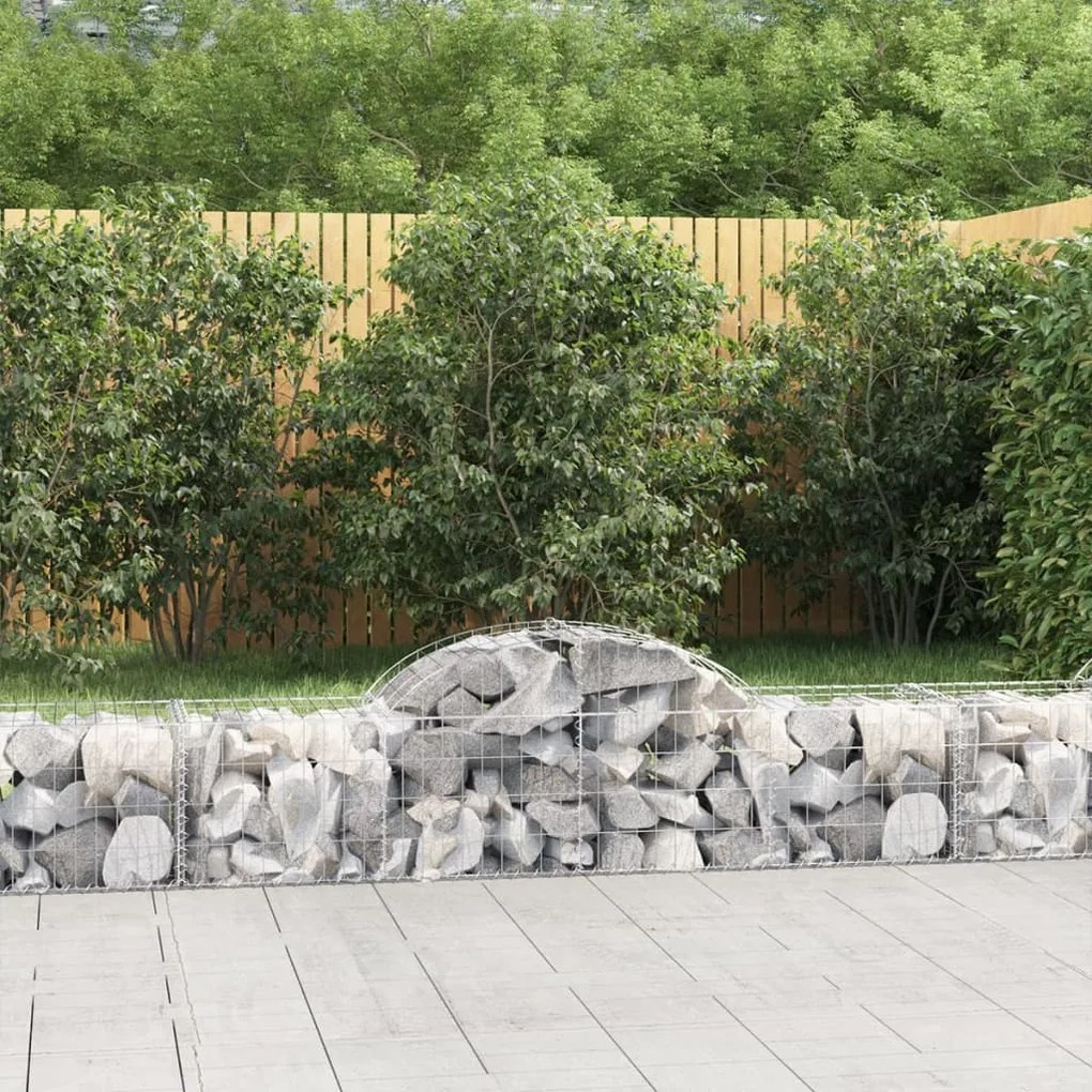 Klenuté gabionové koše 18 ks 200x50x40/60 cm pozinkované železo 3146271