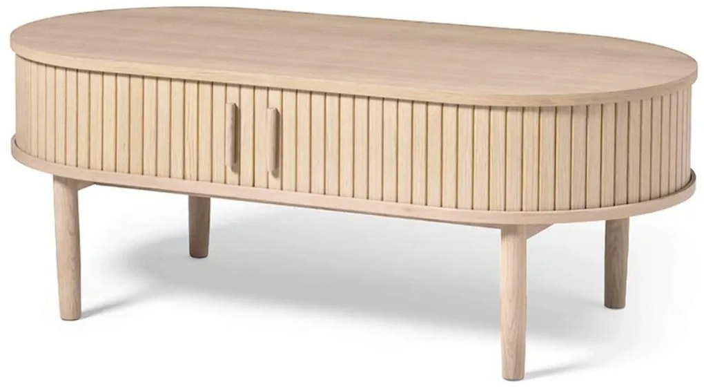 Designový konferenční stolek Palomino 120 cm bílý dub