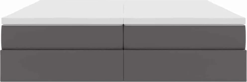 Postel s úložným prostorem a matrací Šedá 180 x 200 cm 3370343