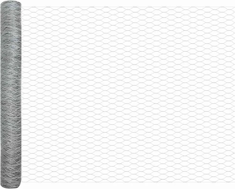 Hexagonální kotvení plotu 50 x 1,2 m Pozinkovaná ocel Stříbrná 3352996
