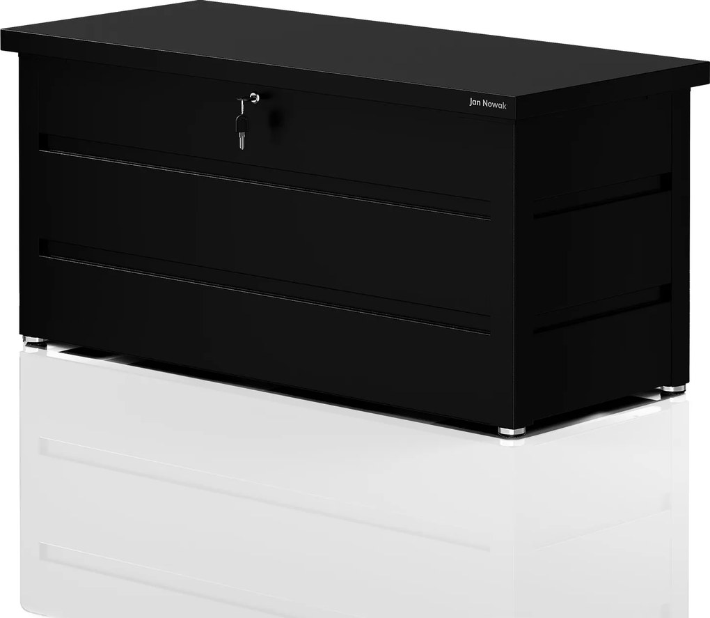 Velký zahradní a balkonový box černý: CARRIE 1190 x 520 x 587 mm