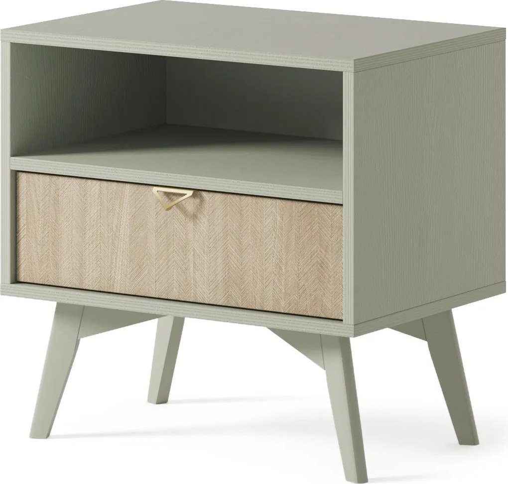 PSK Noční stolek NATURAL, Eukalyptus/Scandi 54 cm
