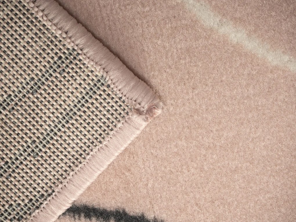Alfa Carpets, Kusový koberec Circles powder pink, 190x280, růžová, chodba / předsíň