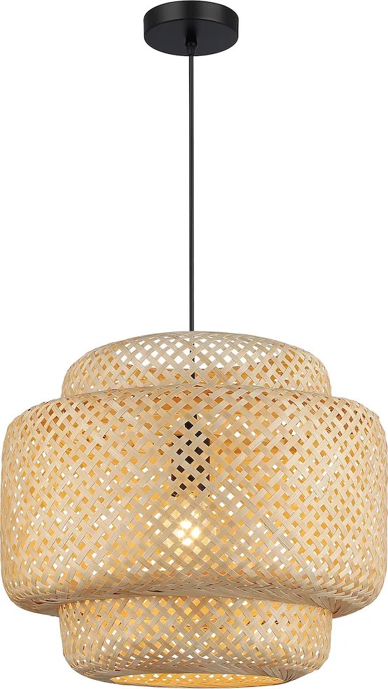 Závěsné svítidlo Hestia, 1x bambusové stínítko, (fi 40 cm), b
