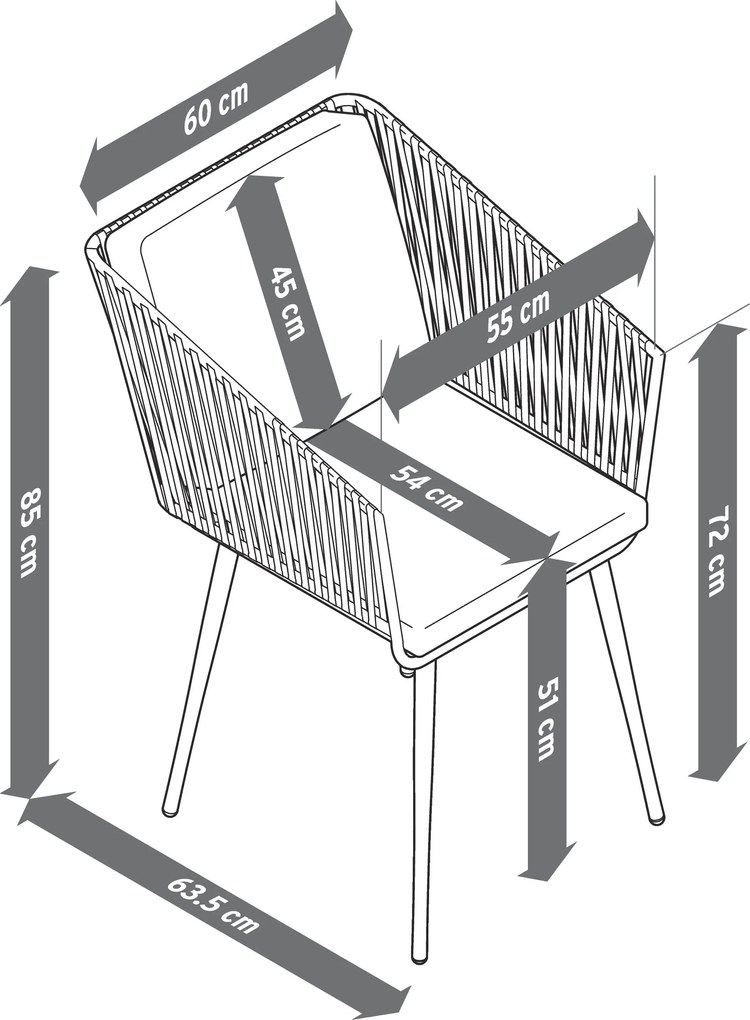 Tchibo - Jídelní křeslo s textilním výpletem - barva: černá