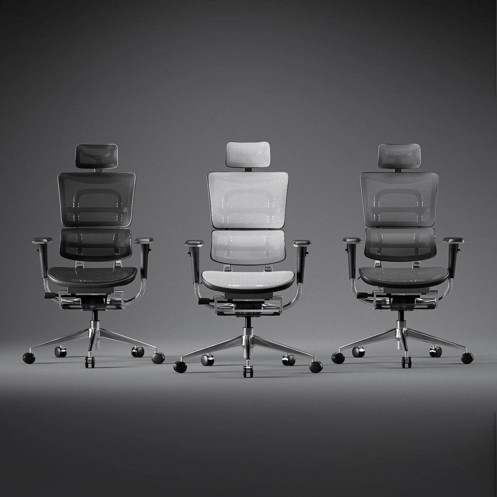 Ergonomická kancelářská židle s podnožkou Normal Size, černá: Diablo V-Master
