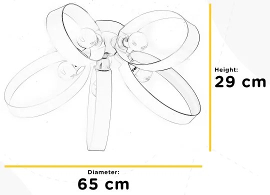 ONLI - Stropní svítidlo SERENA 5xE14/6W/230V černá
