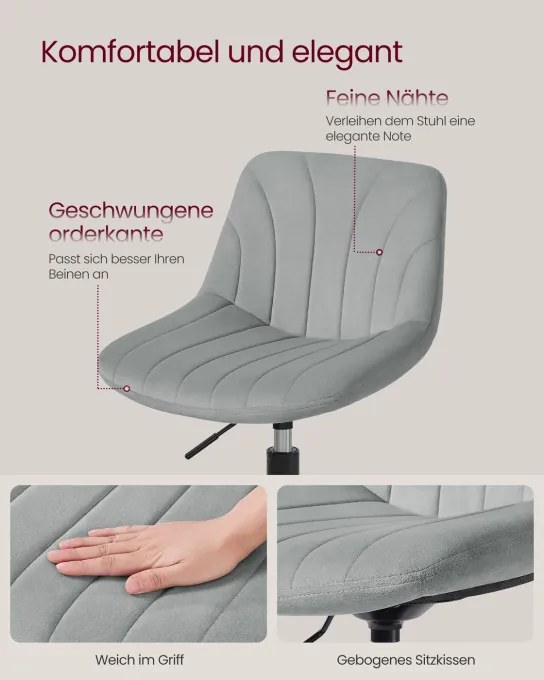 Otočná židle LJB160GD01 šedá