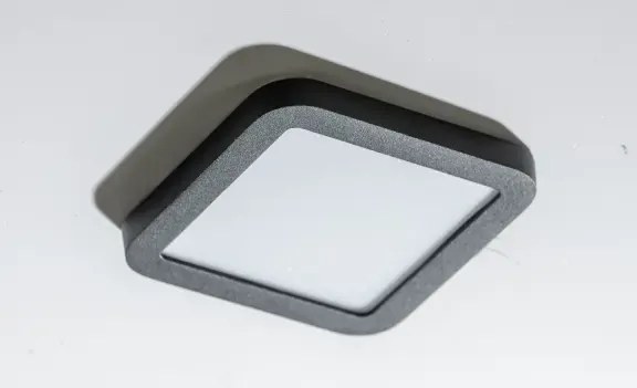 Bodové světlo Slim 9 Square 4000K Ip44 černé do sádrokartonu