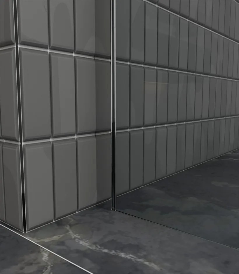 Erga Paris, sprchová zástěna Walk-In 30x200 cm, 8mm šedé sklo, chromový profil, ERG-V02-PARIS-030x200-GR-CR