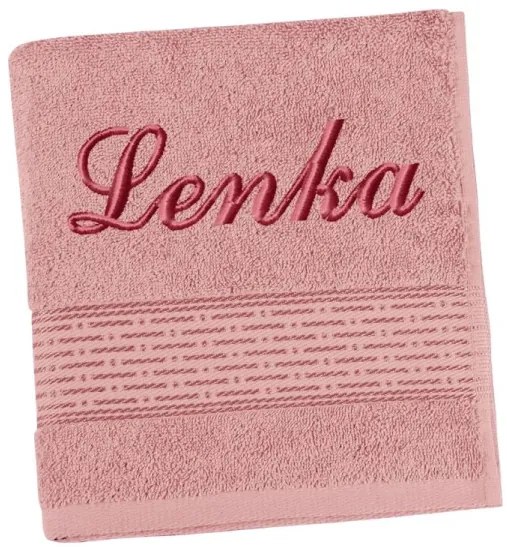 Bellatex Froté ručník proužek s výšivkou jména 50x100 cm Burgundy