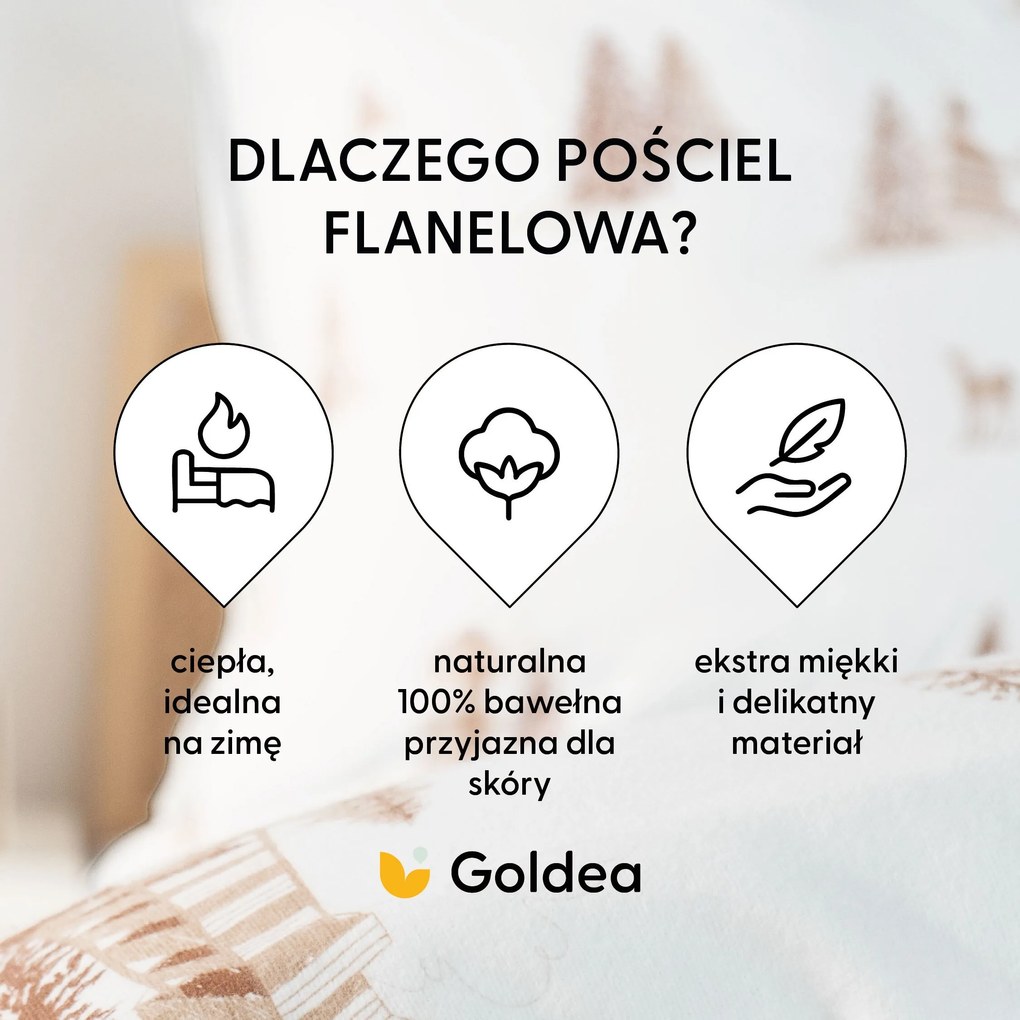 Goldea flanelové povlečení - beskydy 140 x 200 a 70 x 90 cm