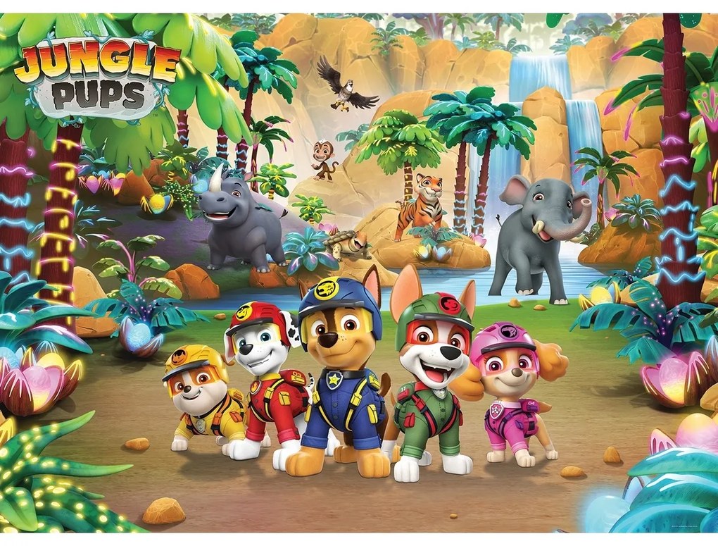 Dětská fototapeta Paw Patrol Jungle Pups 252 x 182 cm, 4 díly