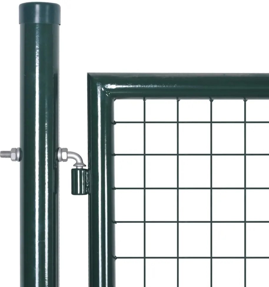 Zahradní plotová branka - ocel - zelená | 306x150 cm