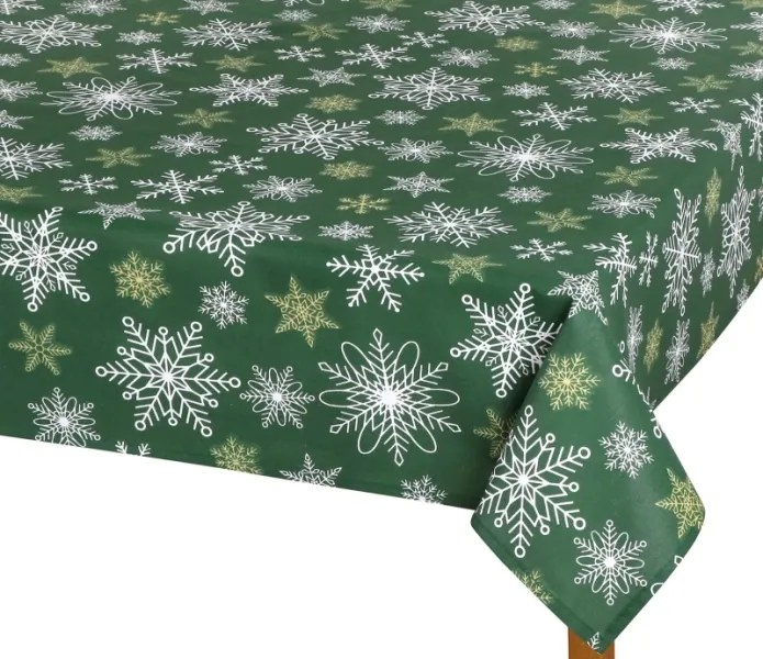 Bellatex Ubrus VÁNOCE 100x100 cm Vánoce hvězda Zelená,Bílá