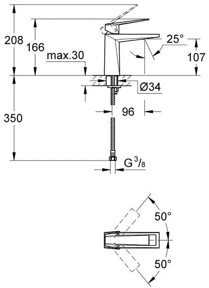 Grohe Allure Brilliant Umyvadlová baterie, chrom 23033000