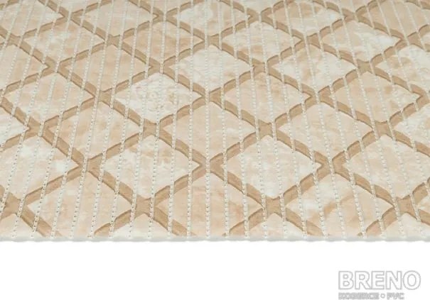 Breno Koupelnová pěnová předložka SOFTY-TEX 79834 béžové dlaždice, šíře 65 cm, Béžová