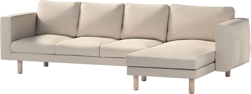Potah na pohovku IKEA Norsborg 4-místná se šezlongem barva šedá látka pletený vzor