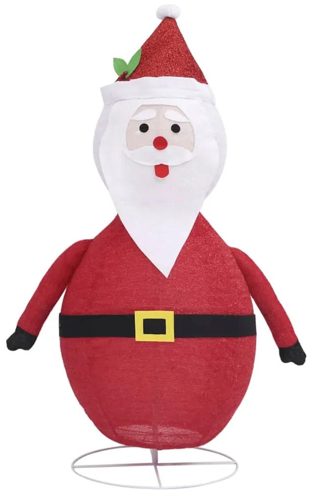 vidaXL Dekorativní vánoční Santa Claus s LED luxusní tkanina 120 cm