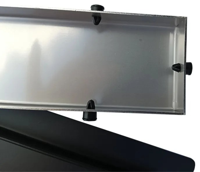 BPS-koupelny Sprchový odtokový žlab 2in1 DL01 GLASS HYD-2662 90 cm, černý