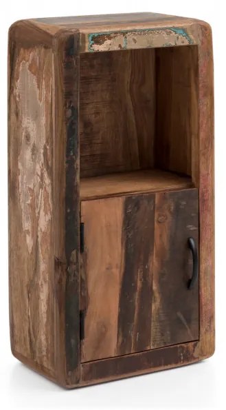 Masivní designová skříňka do koupelny Barma II z recyklovaného dřeva