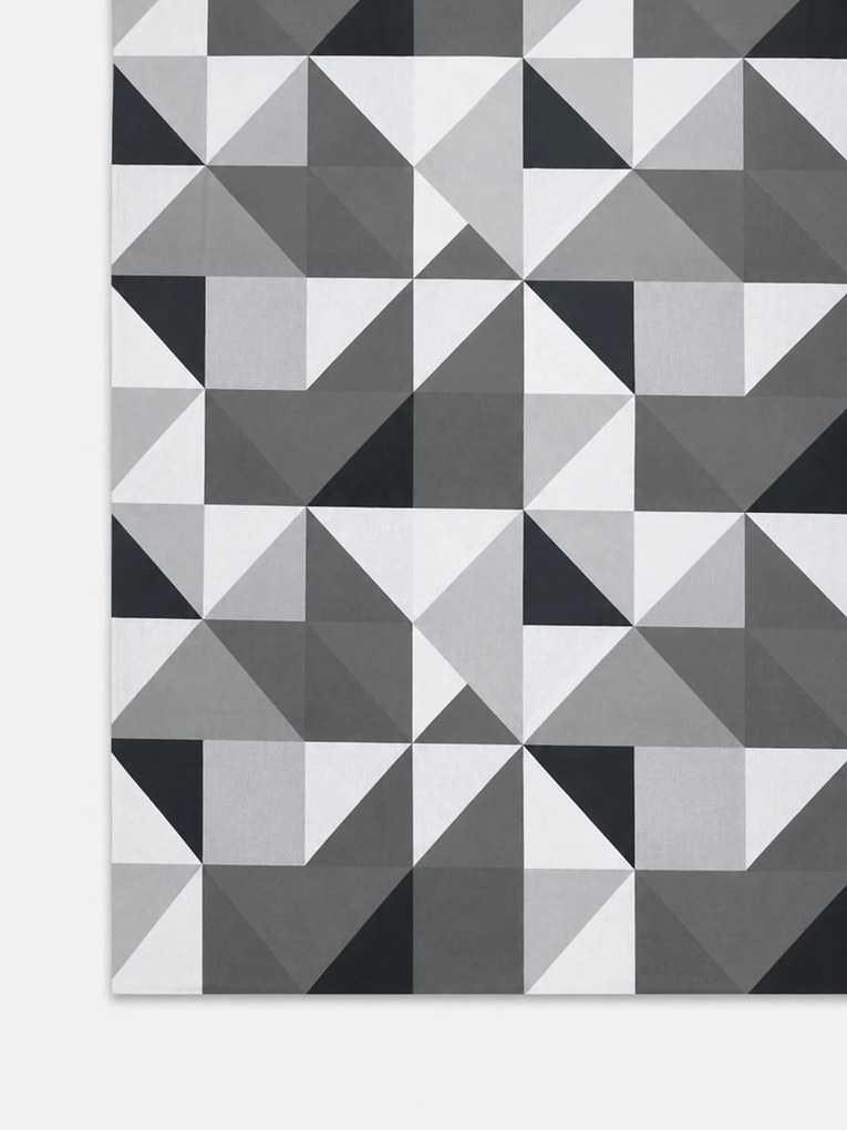 Sinsay - Bavlněné povlečení s geometrickým vzorem - černá