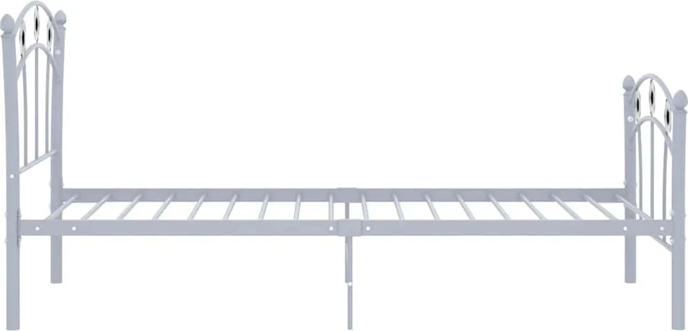 Rám postele s fotbalovým motivem šedý kov 90 x 200 cm 324746