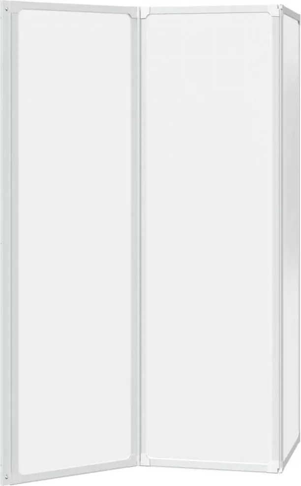 Vanová zástěna 141 x 132 cm 3 skládací panely 140785