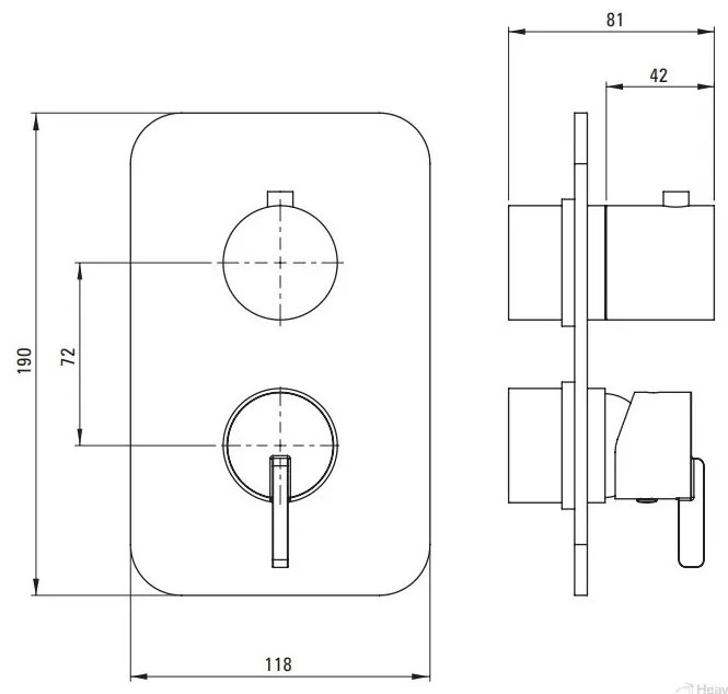 Deante External element, for mixer BOX