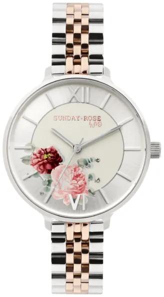 Dámské luxusní designové hodinky SUNDAY ROSE Spirit BICOLOR SUN-S12