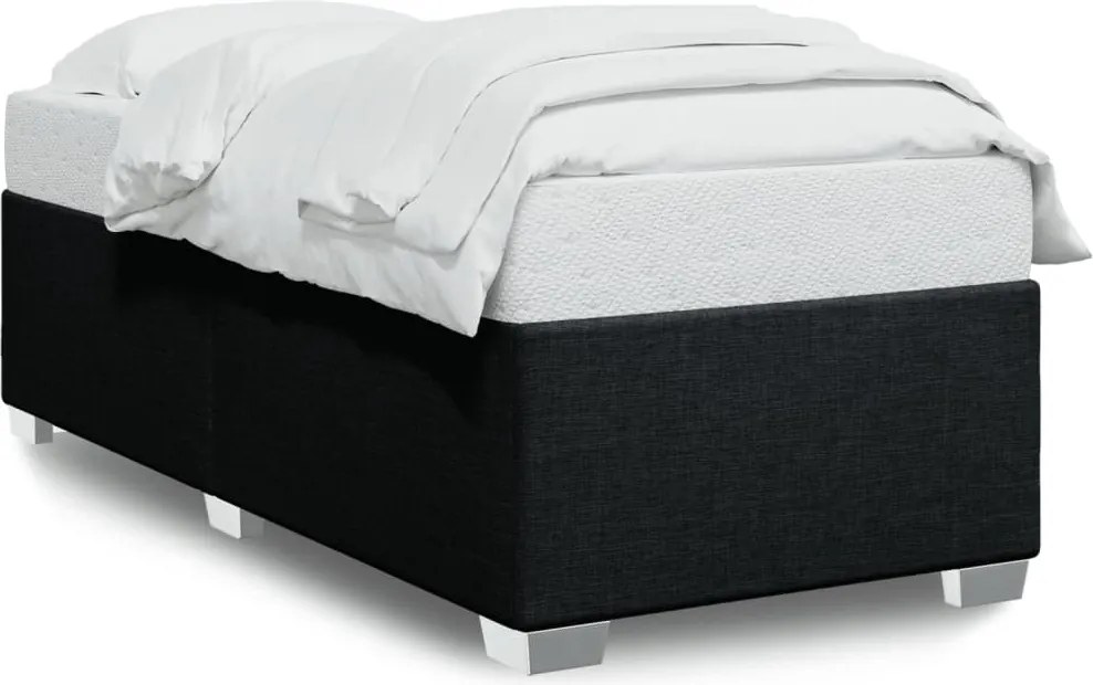 Rám postele bez matrace černý 100 x 200 cm textil 3284452