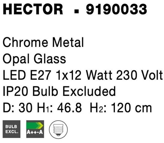 Nova Luce Závěsné svítidlo HECTOR, E27 1x12W Barva: Champagne sklo