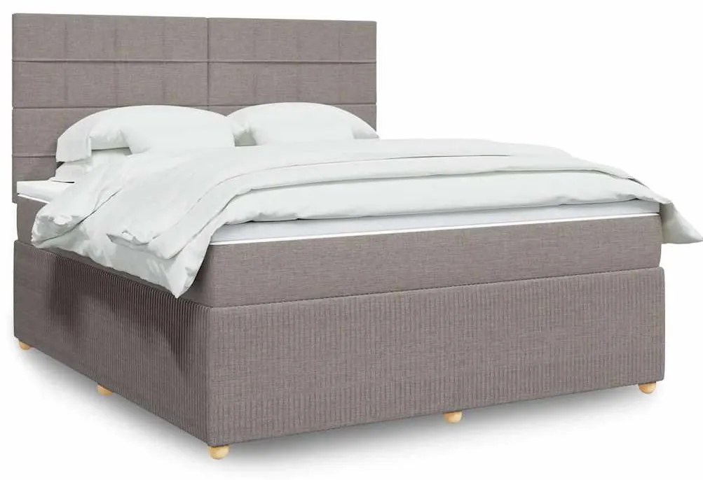 Box spring postel s matrací taupe 180x200 cm textil 3292139