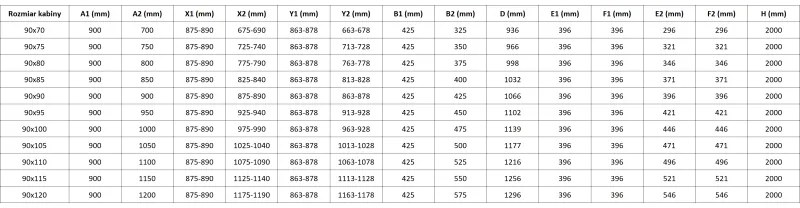 Mexen Mist-F Duo, skládací sprchový kout 90 x 70 cm, čiré sklo, chromový profil, 8A6-090L-070P-01-00