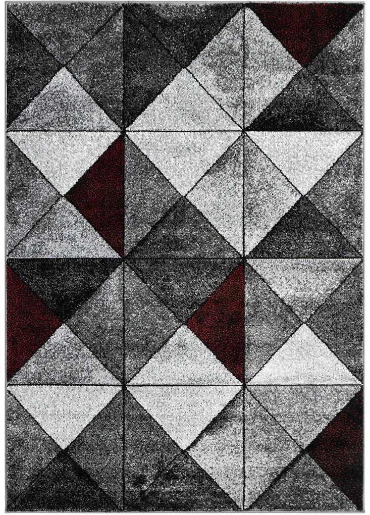Koberce Breno Kusový koberec ALORA A1045 Red, Šedá, Vícebarevné, 200 x 290 cm