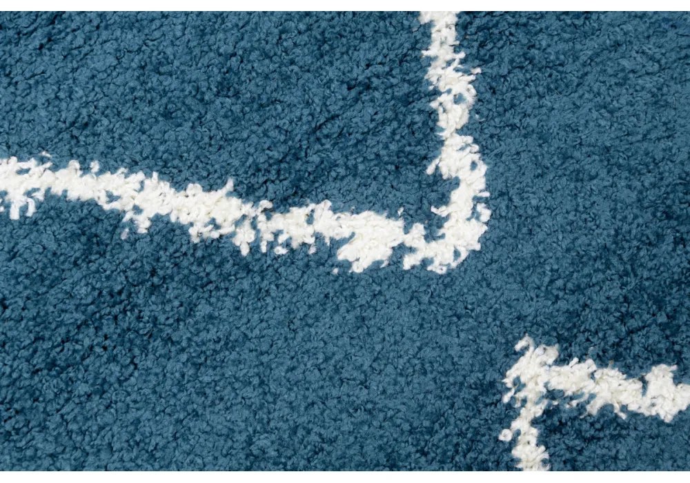Kusový koberec shaggy Prata modrý 60x100cm