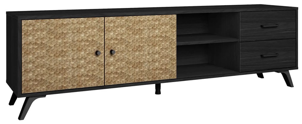 Tv stolek noiha 180 x 53 cm černý MUZZA