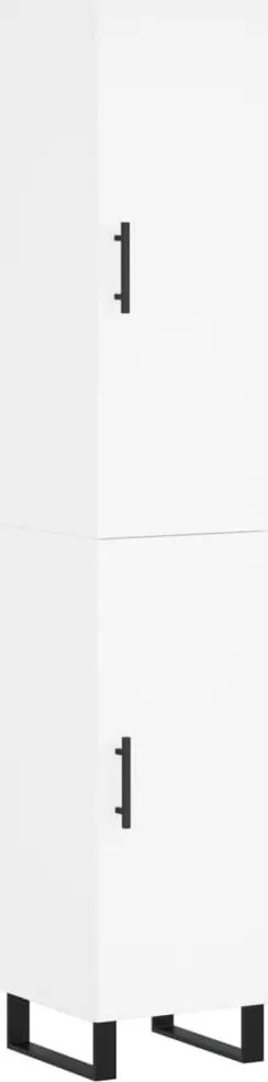 vidaXL Skříň highboard 34,5 x 34 x 180 cm kompozitní dřevo [3198809] Barva: bílá s vysokým leskem