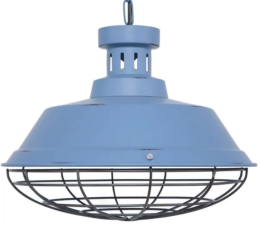 Modrá závěsná lampa SORMONNE Beliani