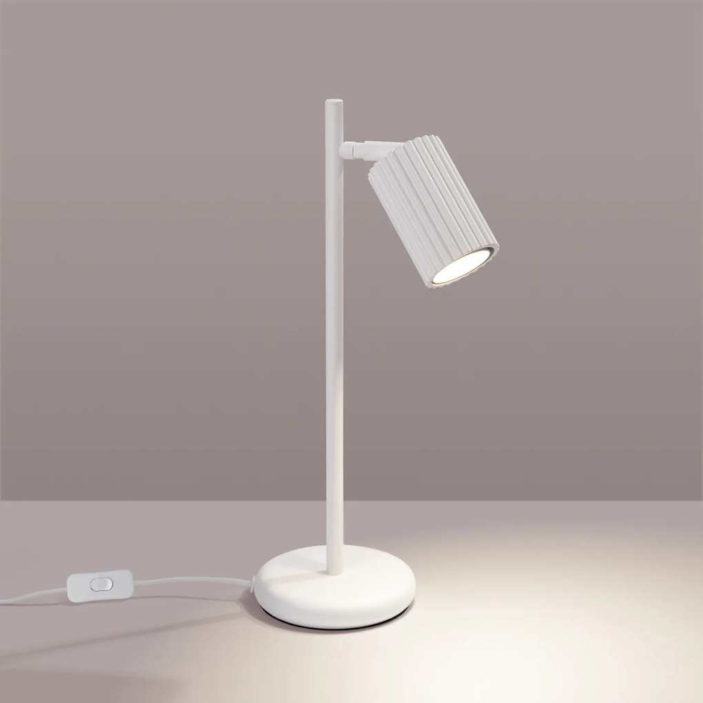 Sollux Lighting Stolní lampa KARBON bílá