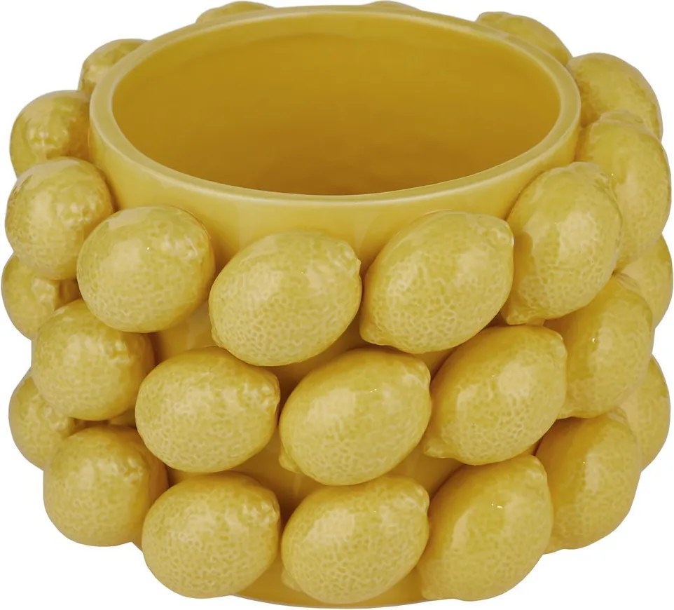 Butlers LEMON Květináč 13 cm - žlutá